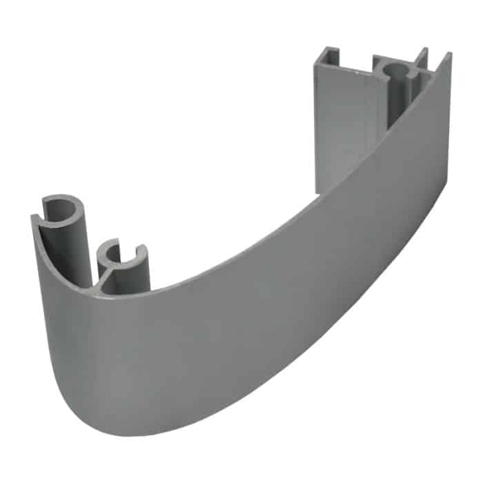 PERFIL DE ALUMINIO HY160 FRENTE CURVO 6 M. | 391-HY160-T-6000 - Expomex